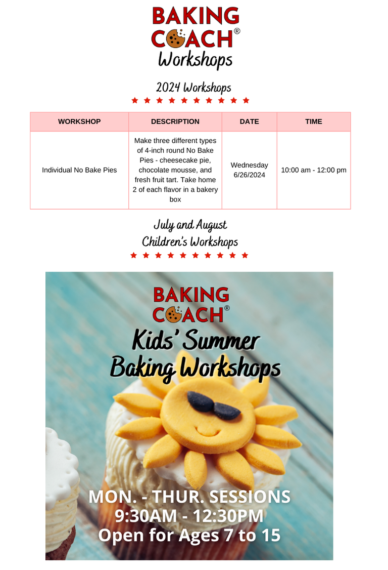 Children's Baking Workshops | The Baking Coach